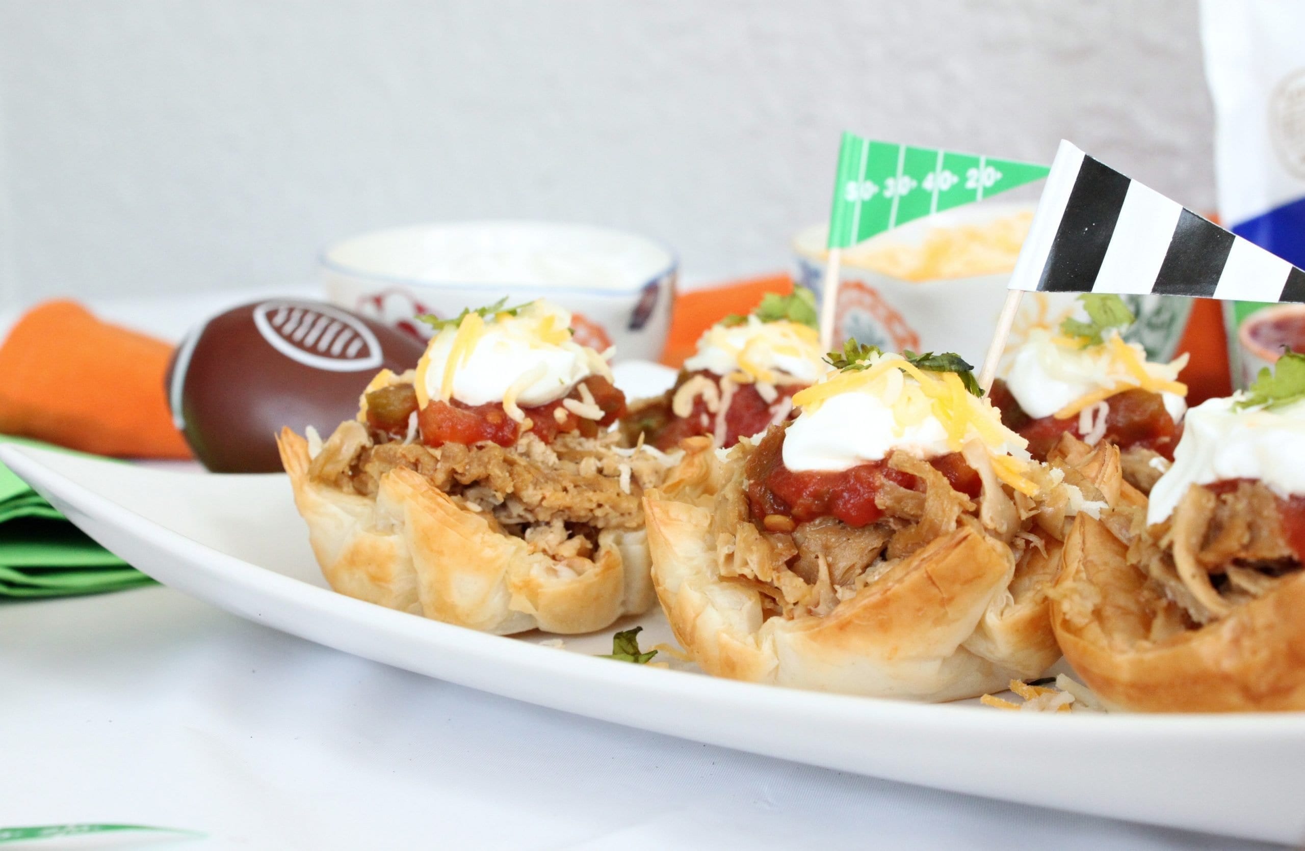 Winner Veggie Pulled Pork Phylo Cups for Tailgating Season - My Sweet Zepol