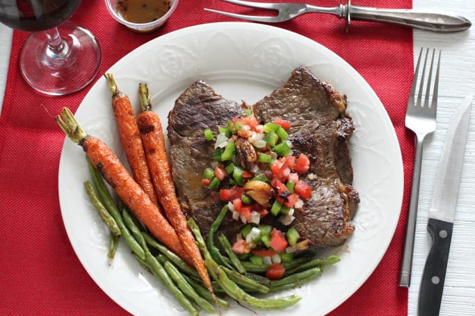His and Hers Grilled Sweetheart Ribeye Steaks - My Sweet Zepol